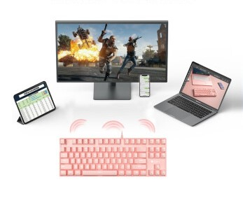 Sunsonny N-J60 TKL Wireless Mechanical Keyboard - Pink - CS Net Games