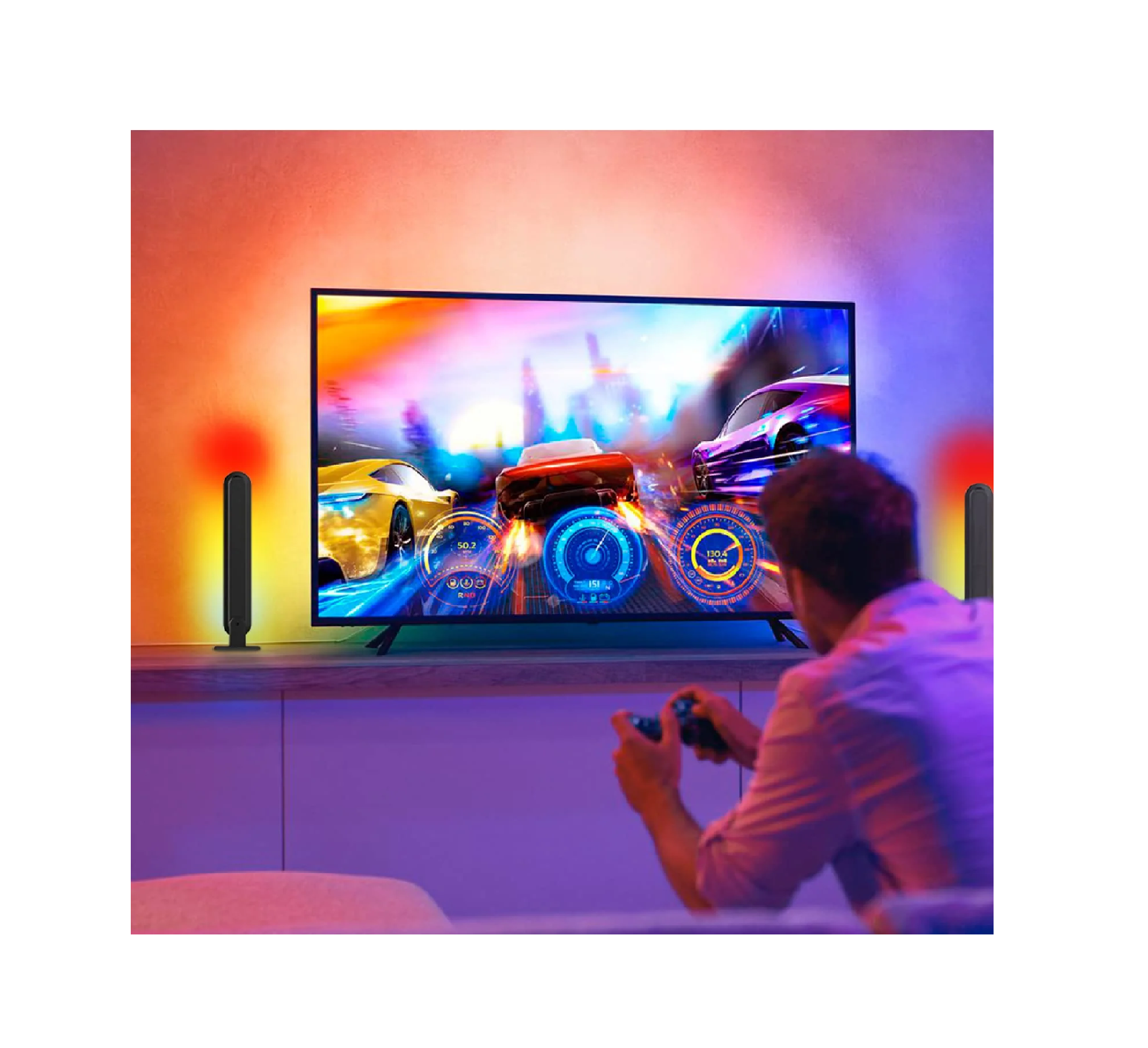 Smart LED Light Bars 16 Million Colors – ARGB Ambient Light Sync with ...