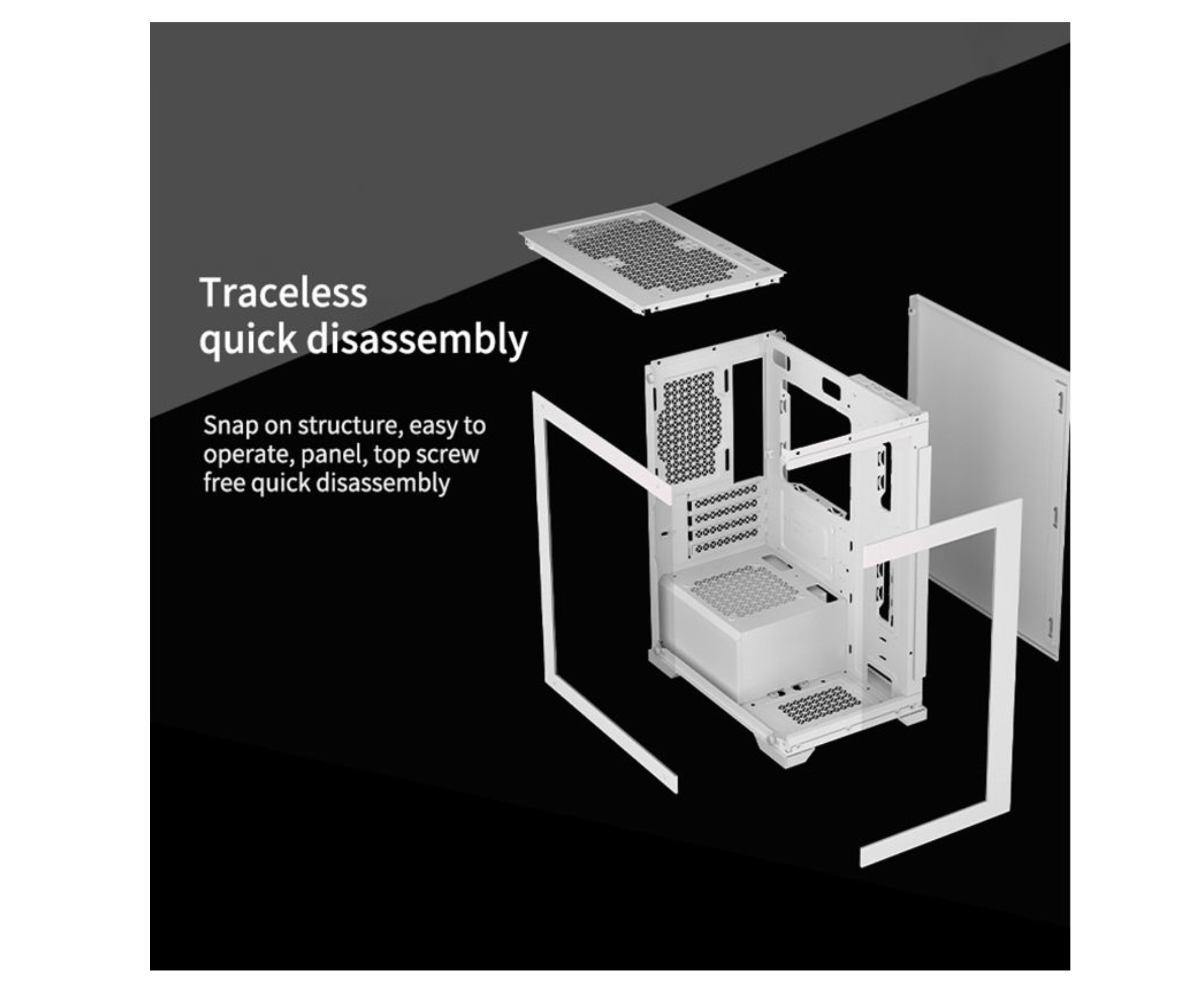 WJ CoolMan Prism 3xFans Gaming Case - White - CS Net Games