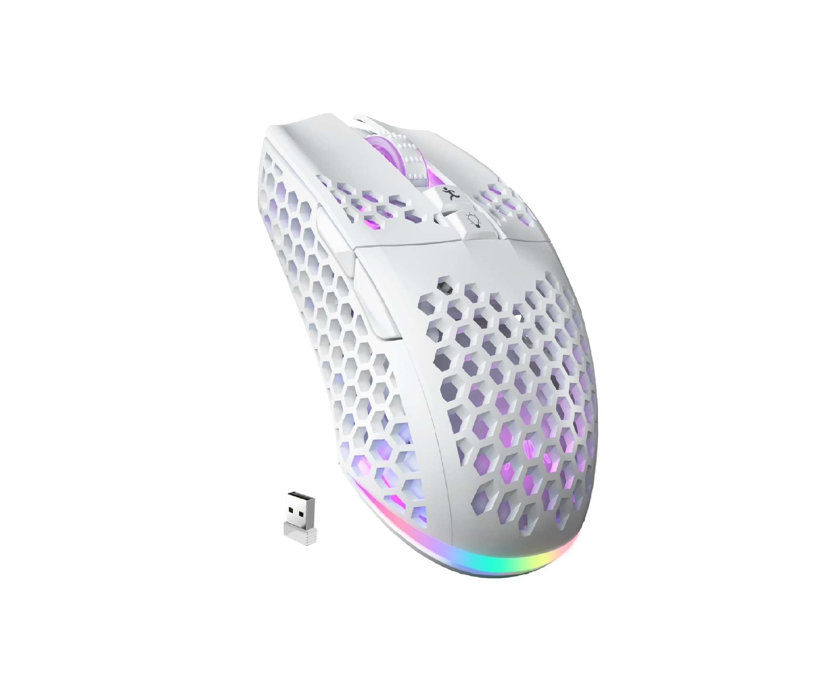 SOLAKAKA SM600 Wireless Gaming Mouse - White - CS Net Games