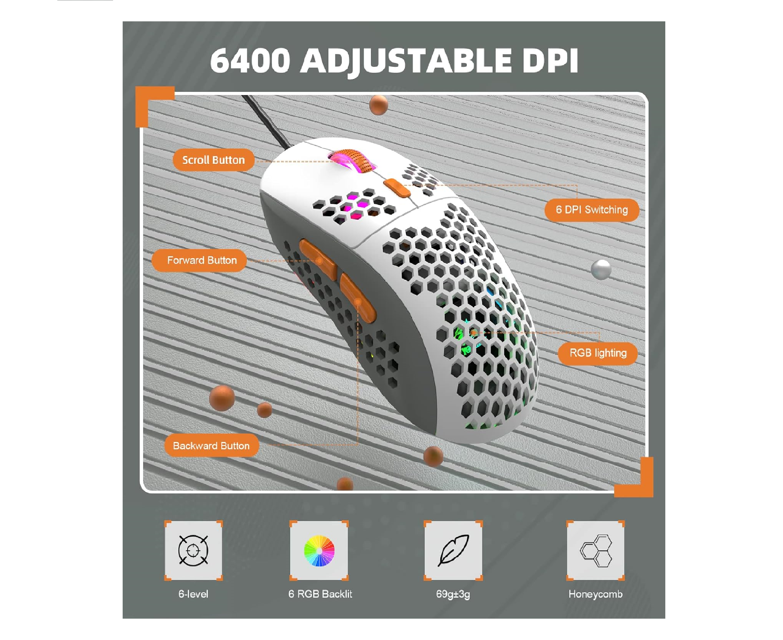 ZIYOU LANG M8 Wired Gaming Mouse - Honeybee - CS Net Games