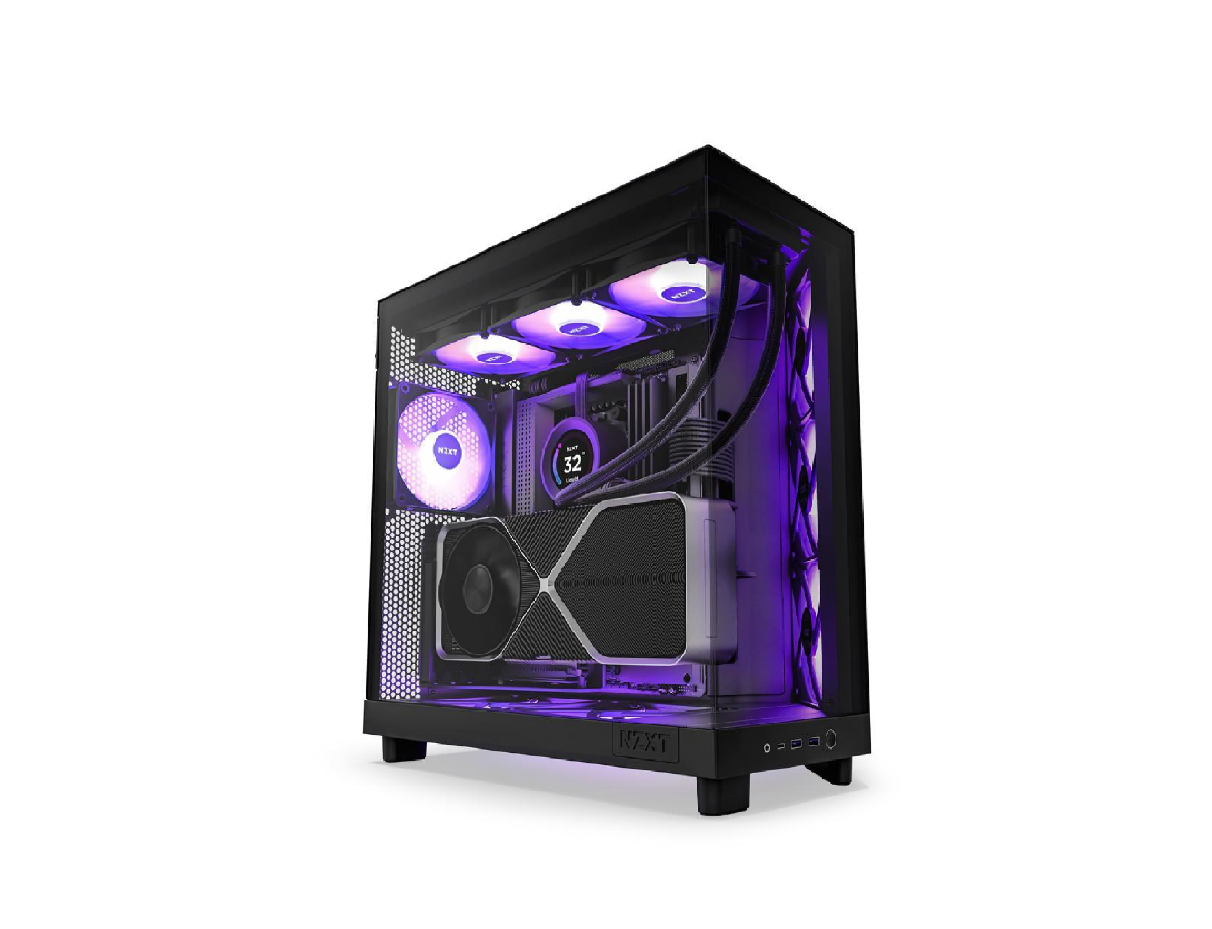 NZXT H6 Flow RGB Gaming Case - Black - CS Net Games