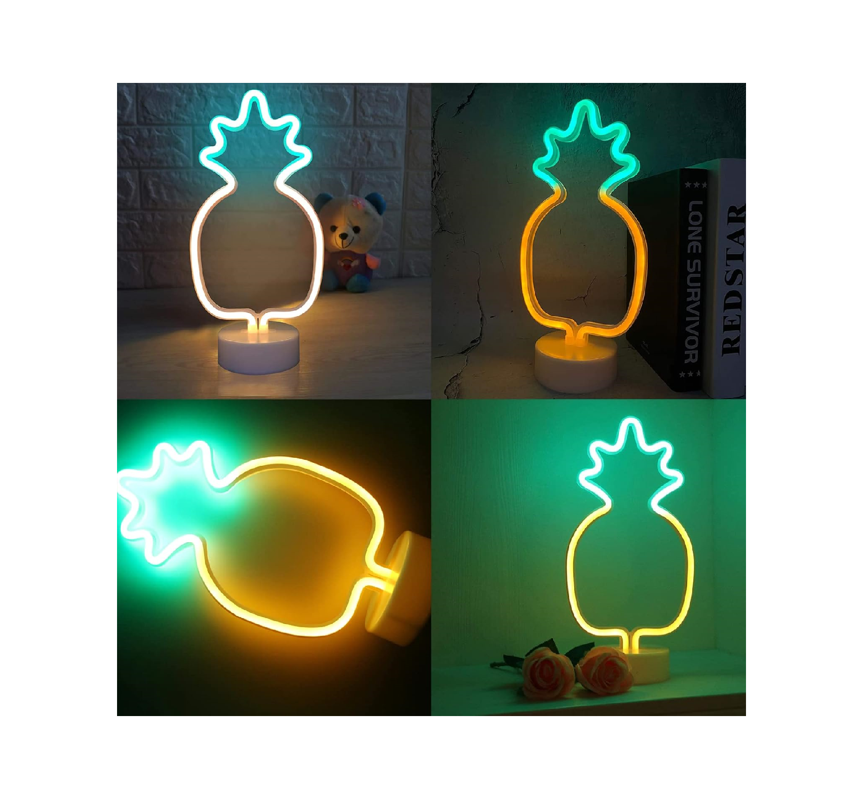 Ovker LED Pineapple Neon Light Sign Indoor Night Light - CS Net Games
