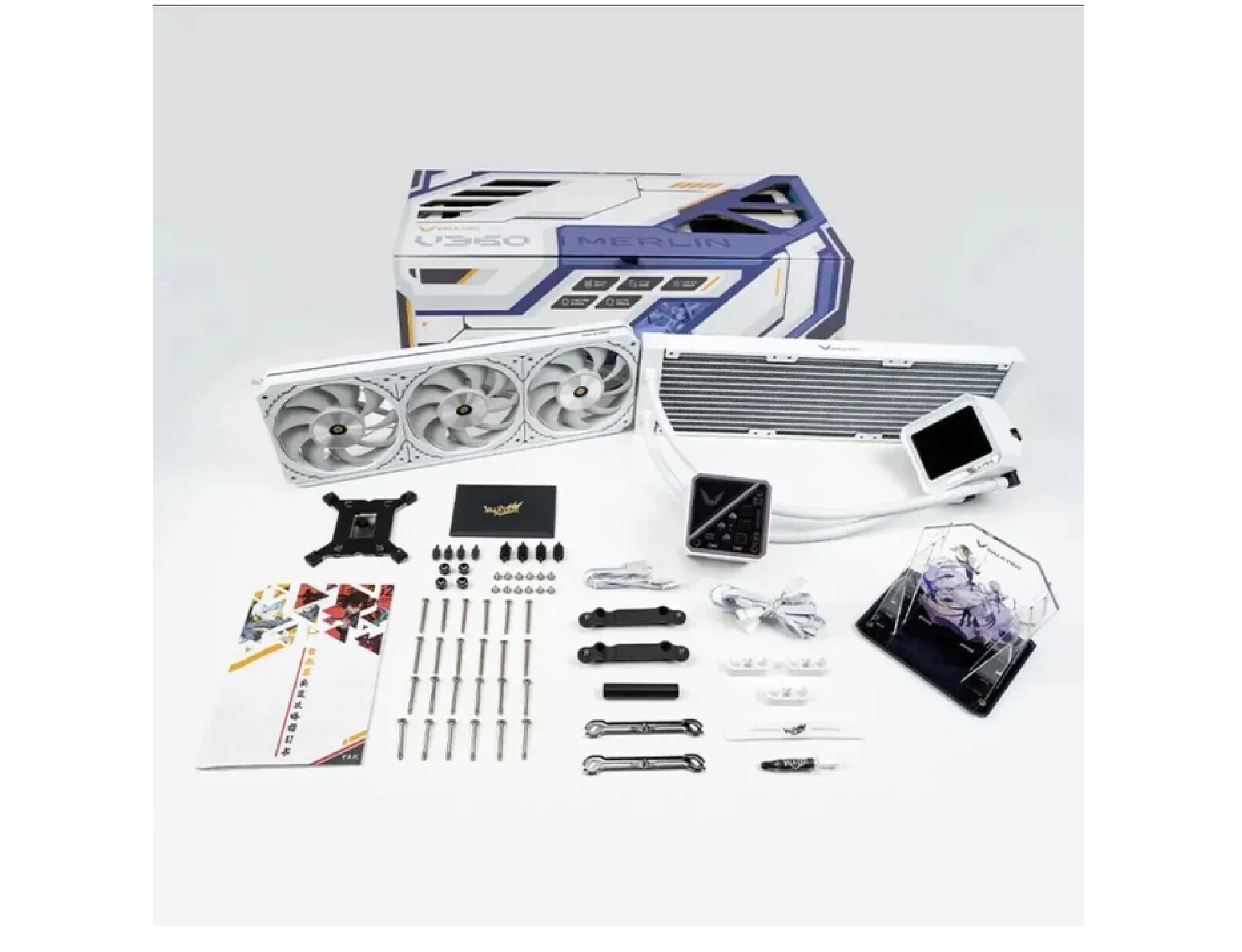 VALKYRIE V360 MERLIN Super Premium CPU Liquid Cooler - White - CS Net Games