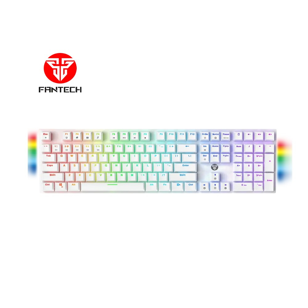 FANTECH MAXFIT108 MK855 RGB MECHANICAL KEYBOARD White - Blue Switch ...