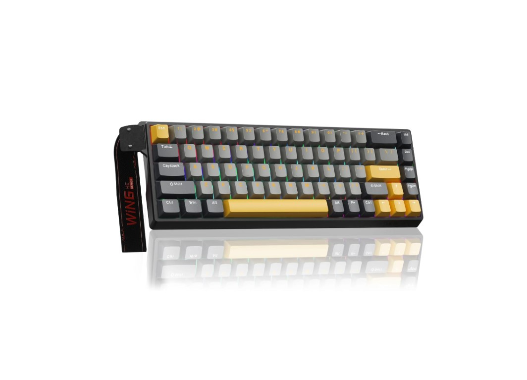 AULA WIN68 HE MAX 8K Magnetic Switch Keyboard - Grey&Yellow - CS Net Games