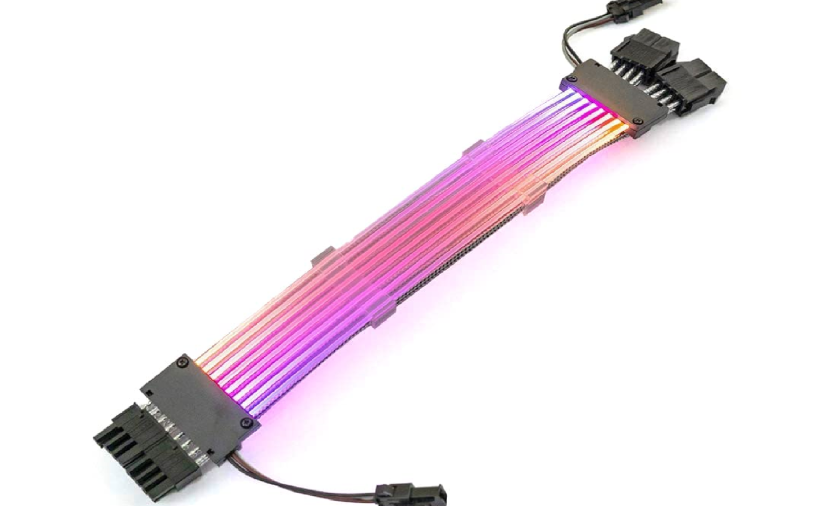 RGB Extension Cable 8 Pin Power Supply Module Braided Custom Design ...