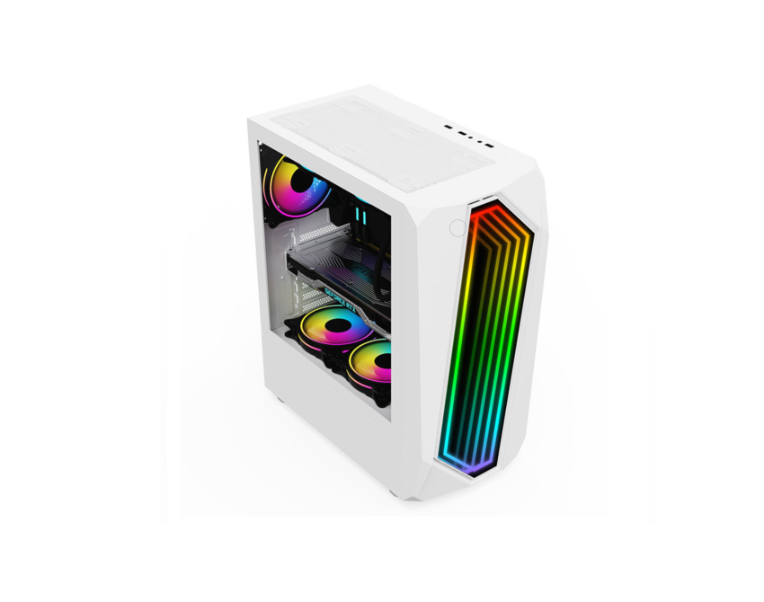 RUIX X5 4xFans Case Gaming - White - CS Net Games